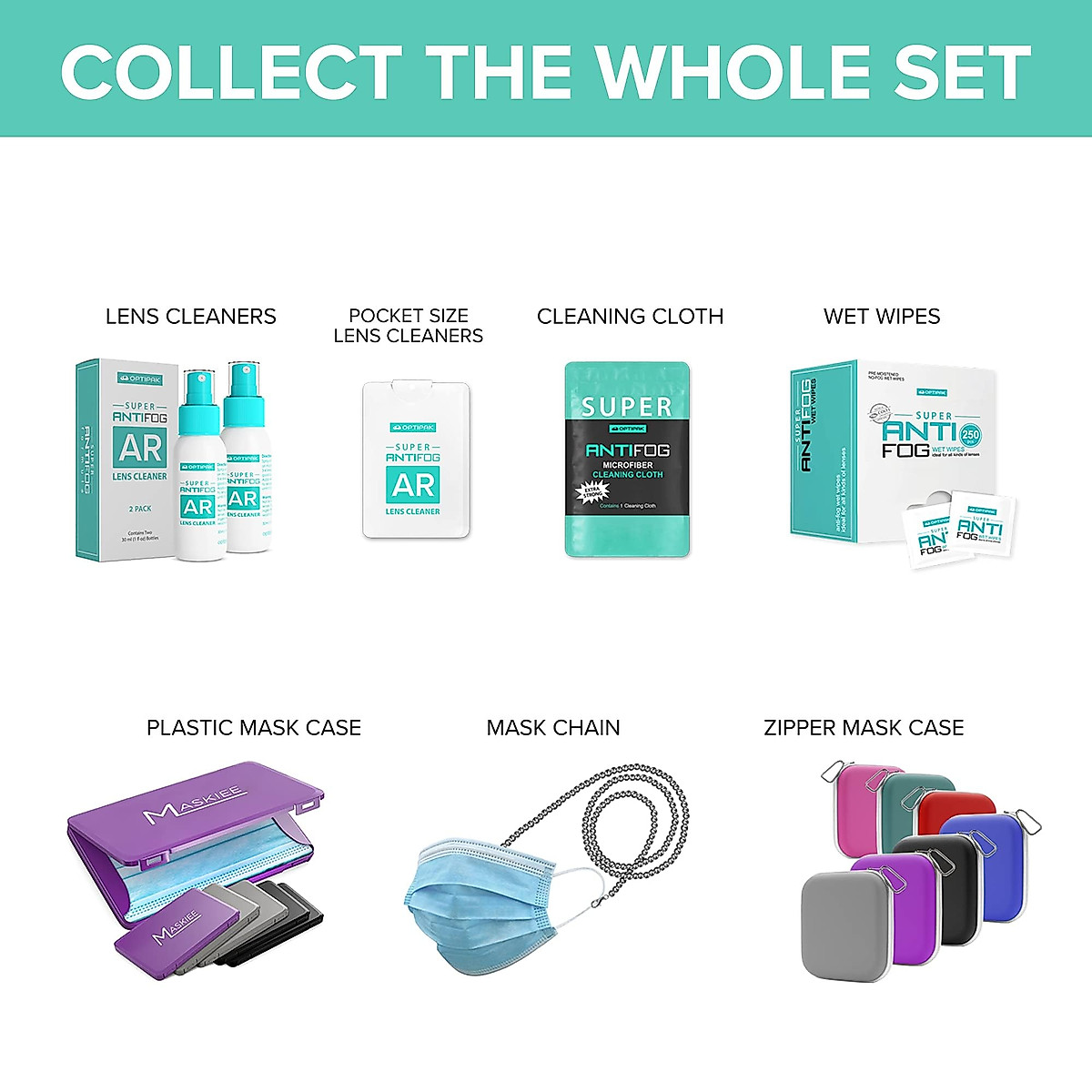 OPTIPAK Anti-Fog Lens Wipes Pre-moistened Wipes Glasses Cleaner, Cleaning Wipes for Binoculars, Face Shields, Ski Masks or Swim Goggles, Prevents Fogging on Eyeglasses, Mirrors, Lenses & Windows