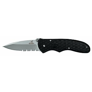 Gerber Fast Draw Knife, Assisted Opening, Serrated Edge [22-47161], Black