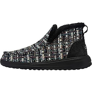 Hey Dude Women's Denny Shoe, Confetti Black, 10 M