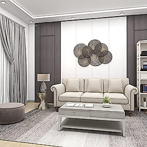 Deco 79 Metal Hammered Accent Table with Hourglass Shape, 14" x 14" x 18", Silver