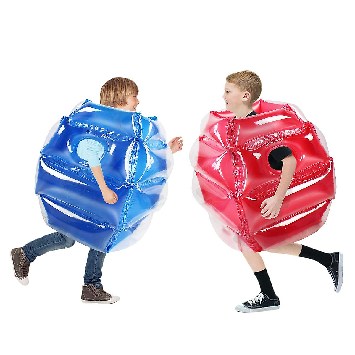 SUNSHINEMALL 1 PC Sumo Ball for Adult, Inflatable Body Bubble Ball Sumo Bumper Bopper Toys, for Kids Yard Human Bubble Ball Hamster Ball (36", Red Pure Blue)