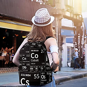 VBFOFBV Travel Backpack, Laptop Backpack for Women Men, Fashion Backpack, Blackboard Periodic Table of Chemical Elements