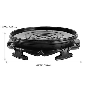 GANAZONO Indoor House Plants 1pc Imitation Solid Wood Flower Bracket Flowerpot Decorations Resin Fish Tank Base Stand