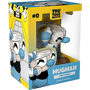 Youtooz Mugman Vinyl Figure 3.7" Inch, Mugman Action Figure, Cuphead and Mugman Vinyl Toys Cuphead Collection Based on Cuphead Games