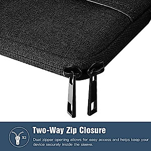 TiMOVO 9-11" Tablet Sleeve Bag for iPad 10th Gen. 10.9",iPad 9th/8th/7th Gen. 10.2",iPad Air 11/Air 5th/4th Gen. 10.9",Galaxy Tab A9+/A9 Plus 11",Protective Bag Fit Smart Keyboard, Black