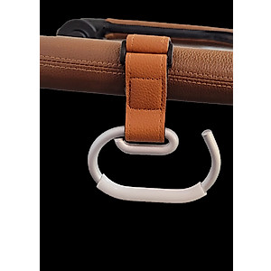 Stroller & Wagon Hook - Accessories - Shopping Hook - Bag Hook - Large Hanger for Purse, Diaper Bag, Backpack (White)