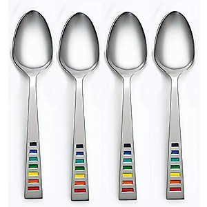 Fiesta - 641020R Fiesta Celebration 20-Piece Flatware Silverware Set, Service for 4, Stainless Steel, Includes Forks/Knife/Spoons