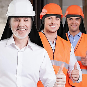 2 Packs Cooling Skull Cap Elastic Sun Shade Hat Neck (Black)