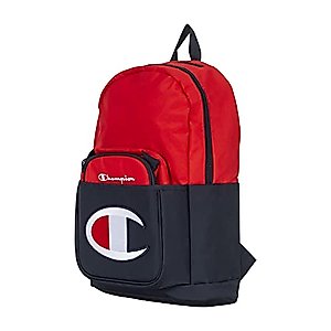 Champion 2-Piece Backpack with Lunch Box Bag Set (Red/Navy)