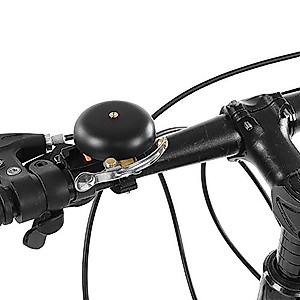 Brass Bell, Anodized Bike Warning Crisp for Mountain & Road Bikes Cycling Horn Accessory(Black)