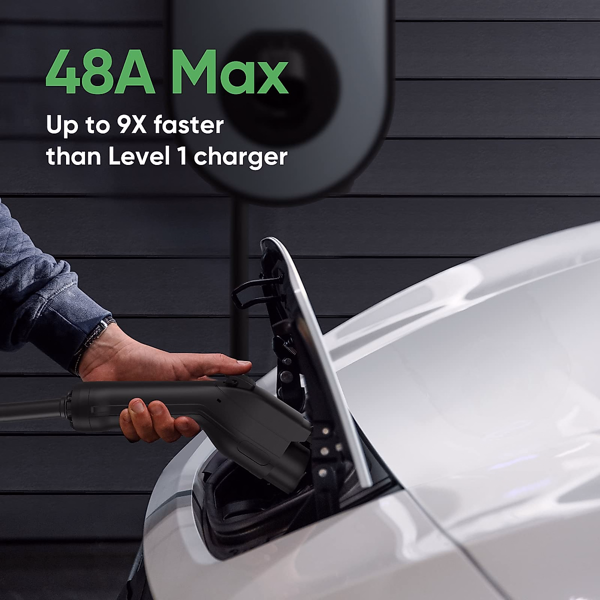 AutoBot Home Electric Vehicle (EV) Charger Level 2, Extra 2 RFID Card, 40Amp, 240V, NEMA 14-50 Plug, Indoor/Outdoor EVSE, 25-Foot Cable for All EVs, Gifts