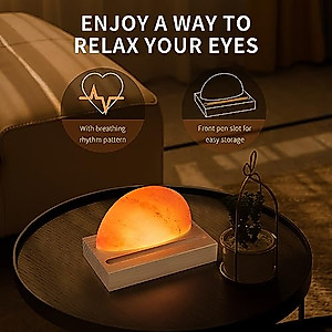 Himalayan Pink Salt Lamp Night Light, Natural Crystal Rock Salt Lamp Dimmable, Negative Ion Crystal Salt Lamp for Home Decoration, Ideal Gift for Friends