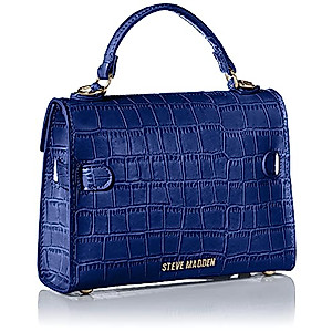 Steve Madden Steve Mdden DIGNIFY Croco Top Handle Bag, Navy