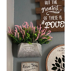 CATTREE Artificial Lavender Flowers Pink 8 Bundles, Fake Plastic Plant Lifelike Bouquet Home Bridal Wedding Office Party Garden Balcony Indoor Outdoor DIY Wreath Centerpieces Arrangements Decoration