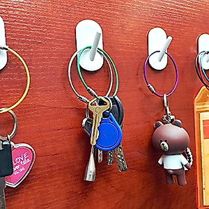 Jollyants Key Rings Stainless Steel Key Chains for Women & Luggage Tag Loops, Key chain Accessories Multicolor 7 Pack, 6.8 inches