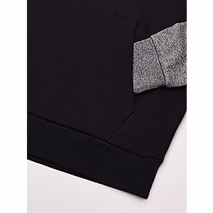 Under Armour Mens Rival Wordmark Colorblock Hoodie , (001) Black / Pitch Gray Light Heather / Onyx White , Small