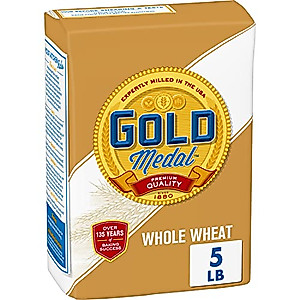 Gold Medal Premium Quality All Natural Whole Wheat Flour For Baking, 5 lb