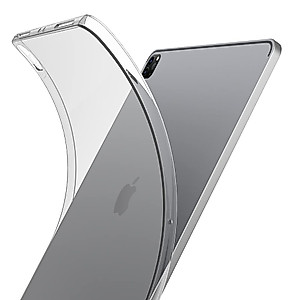 Puxicu Clear Case for iPad Pro 12.9 inch 2022/2021/2020, Slim Design Flexible Soft TPU Protective Cover for iPad Pro 12.9" (6th/5th/4th Generation), Transparent