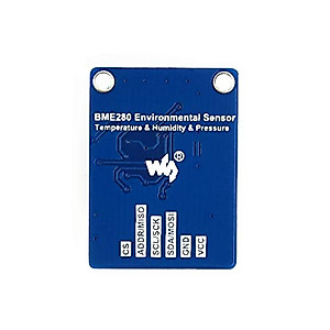 Waveshare BME280 Environmental Sensor, Compatible with Raspberry Pi 5/4B/3B/Zero/Zero W/Zero 2W/Pico/Pico W/Pico WH, Temperature, Humidity, Barometric Pressure