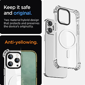 AICase Bounce Case Compatible with iPhone 14 Pro Max Clear Compatible with MagSafe, Impact Shockproof [Non-Yellowing] [21.3 FT Military Drop Protection] Magnetic Mag Safe Phone Cover