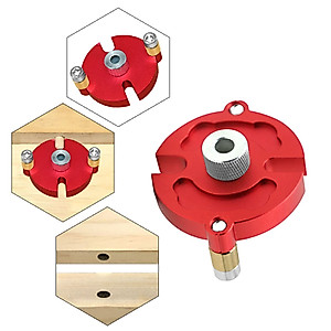 Self Center Dowel Jig, Aluminum Alloy Hole Puncher Locator Precise Positioning Dowel Drill Guide with 8 Drill Bushings Dowel Jig Kit for Woodworking