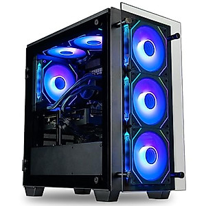 Stratos Micro Gaming Desktop - RTX 4070 TI Super (> 3090), Intel 20 Core i7-14700KF (~ i9-13900K), 32GB DDR5 RAM, 1TB NVMe SSD + 3TB HDD, WiFi, W11H - Liquid Cooled RGB Gamer Computer