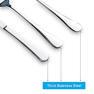 4PCS Premium Travel Utensils With Case, Stainless Steel Reusable Portable Utensils Set With Case, Lengnoyp Travel Silverware Set With Case for Lunch Box Includ Fork Spoon Knife Set, Silver