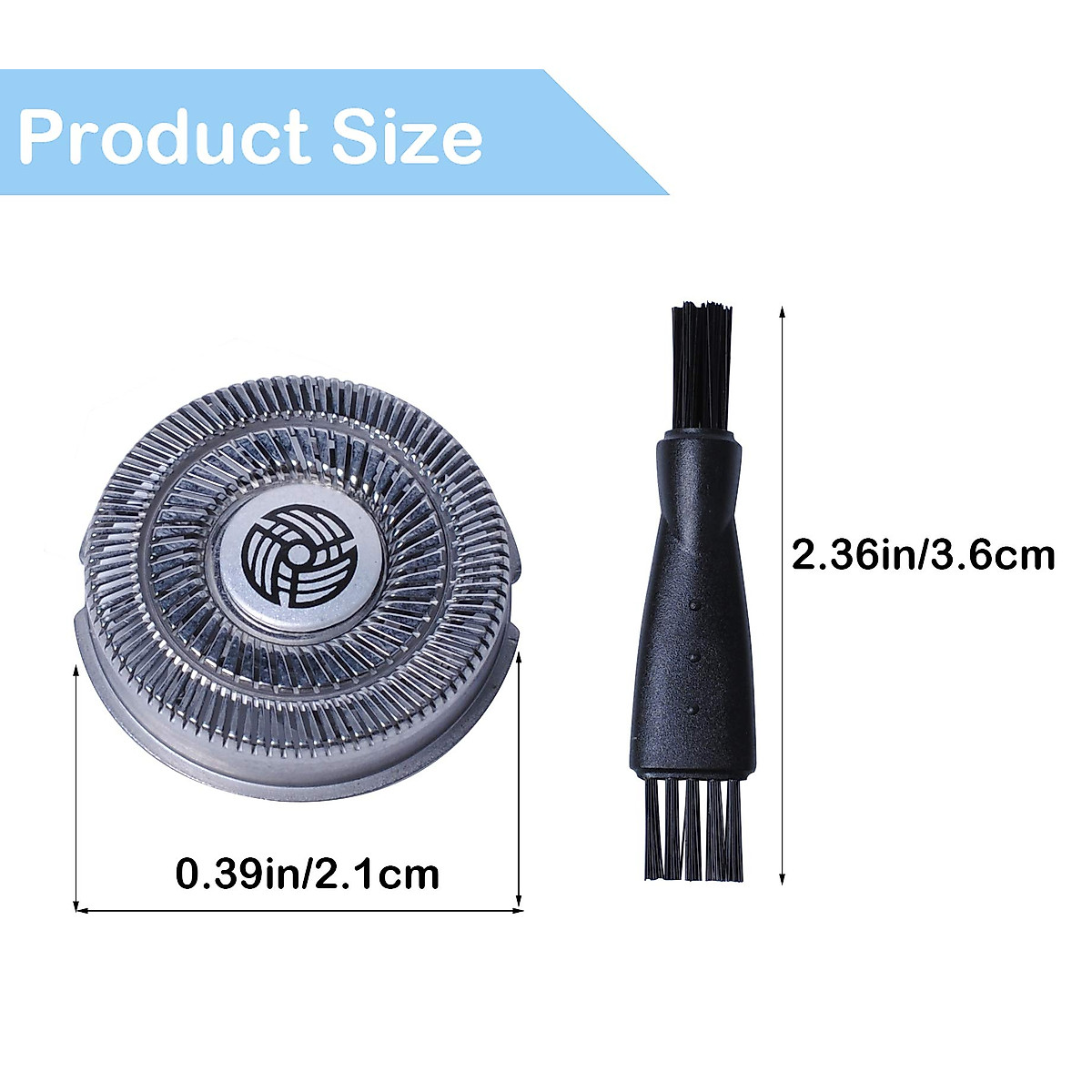 SW-S7105 Replacement Shaver Head Blades Compatible with SW-S7105 Waterproof Electric Razor Wet & Dry Rotary Shavers With Clean Brush