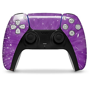 WraptorSkinz Skin Wrap compatible with Sony PS5 DualSense Controller Stardust Purple (CONTROLLER NOT INCLUDED)