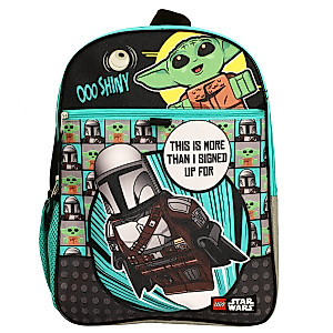 The Mandalorian Baby Yoda 5-Piece Backpack Set