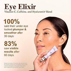 Tru Alchemy Eye Elixir Cooling Eye Treatment Cream - Dark Circle Eye Cream for Puffiness and Bags Under Eyes - Caffeine, Hyaluronic Acid, Vitamin C