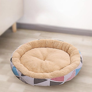 Calming Dog Bed Dog Bed for Small Dogs Prime of Day Deals Round Cat Bed Dog Beds & Furniture Anti-Anxiety Cute Soft Dog Bed Dog Crate Bed(14 in)