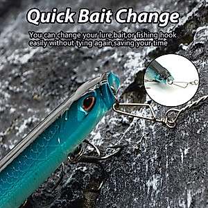 YOTO Fishing Tackle Leaders,Hi-Low Rig,Double Arms Saltwater Stainless Steel Leader with Swivels,High-Strength Fish Wire Gear Equipment, Fishing Gift