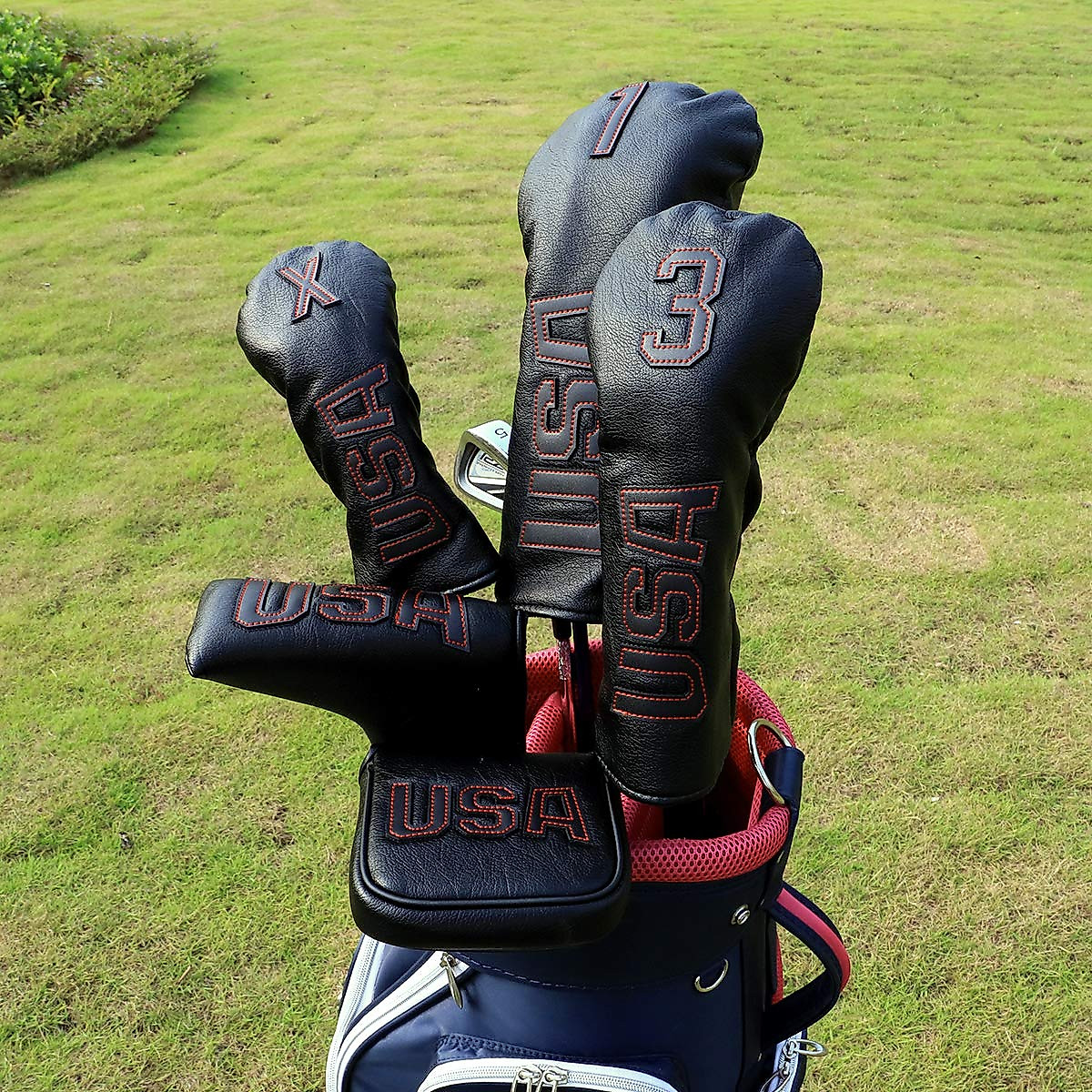 Golf Putter Cover Blade,USA Putter Headcovers Golf Club Head Covers for Putter Leather Golf Putter Head Covers with Magnetic for Odyssey Scotty Cameron