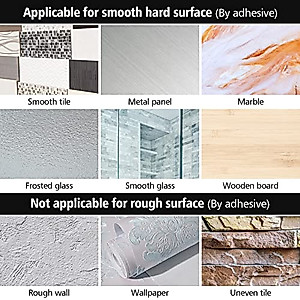 Poeland Floating Shelf Wall Mounted Non-Drilling Adhesive Bathroom Organizer Ledge Shelf for Home Decor/Kitchen/Bathroom Storage