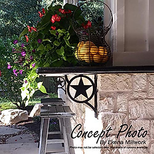 Ekena Millwork BKTM02X10X12TMI-CASE-4 Miller, 2"W x 10"D x 12"H, Powder Coated Black, 4 Piece