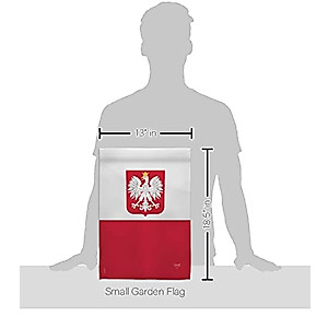 Breeze Decor Poland Garden Flag Regional Nation International World Country Particular Area House Decoration Banner Small Yard Gift Double-Sided, Made in USA