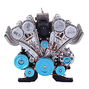 RuiyiF V8 Engine Model Kit That Works for Adult, 500+PCS 8-Cylinder Mechanical Engine Model Building Kit, Desktop Hobby Engine Kit, Educational Toys