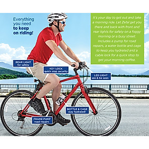 Zefal 6-Piece Bike Accessories Starter Pack (Pump, Lock, Water Bottle + Cage, Front + Rear Light)