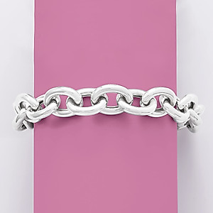 Ross-Simons Sterling Silver Large Oval-Link Bracelet. 7 inches