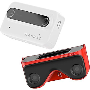 QooCam EGO Instant View 3D Camera Binocular 4K Sports Camera VR Adaptation 3D Lipo Vlog Camera HD (White)