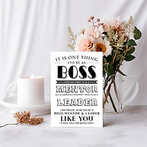 RUALOVE Funny Boss Birthday Day Card, Best Birthday Card for Boss, Appreciation Card For Mentor, Happy Boss Day For Men Woman, Card For Boss, Gift For Boss Lady, Happy Birthday Card Boss