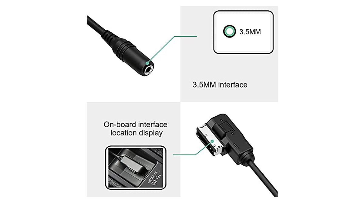 Audi AMI 3.5mm Audio Cable | Connect Phone Music to Car Stereo