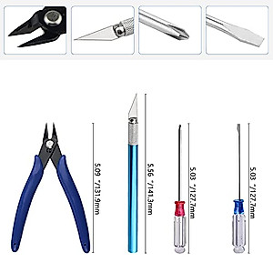 WMYCONGCONG 22 PCS Gundam Model Tools Kit Modeler Basic Tools Craft Set for Car Airplane Model Building Repairing and Fixing