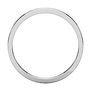 Platinum 2mm Flat Bridal Wedding Ring Band Size 5.5