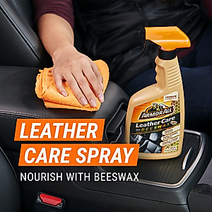 Armor All Car Leather Cleaner Spray, Beeswax Leather Care Spray for Cars, Trucks, Motorcycles, 16 Oz Each