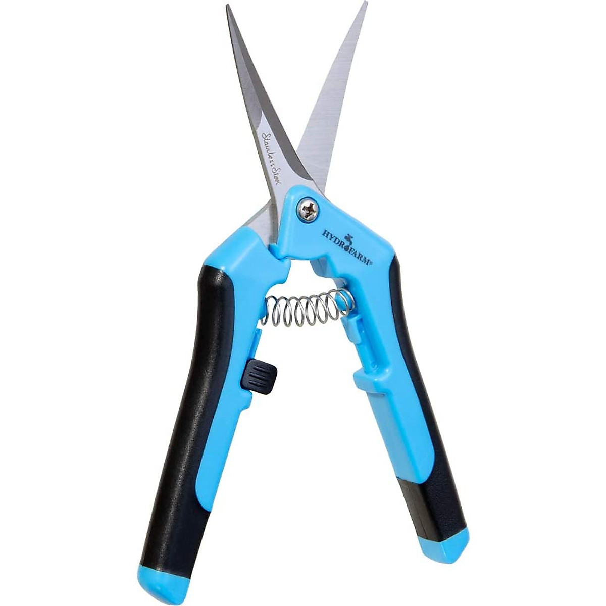 Hydrofarm HGPP400C Precision Curved Blade Pruners, 1-Pack, Blue