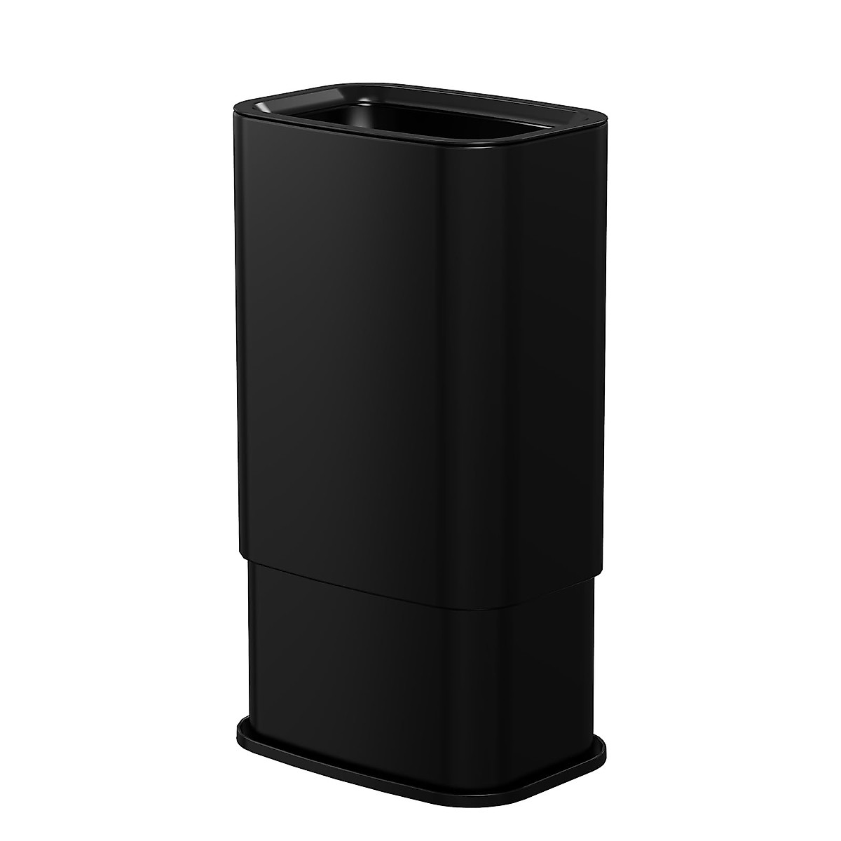 KHMMGK 2.6 Gal Black Bathroom Trash Can,Metal Waste Baskets with Removable Inner Bucket,Small Office Garbage Can