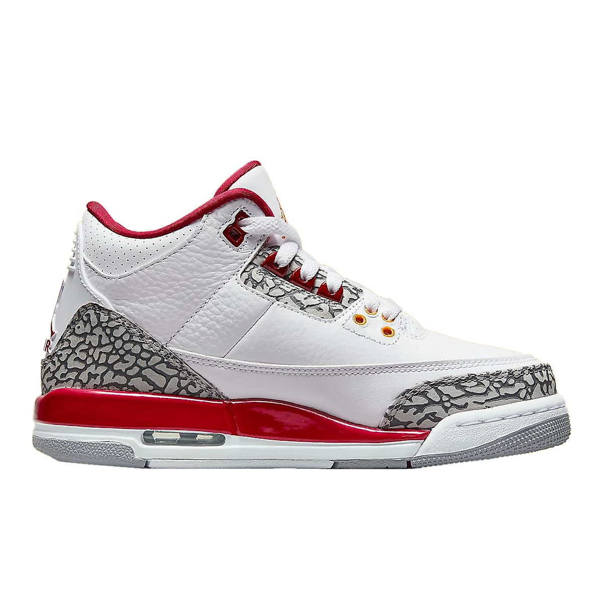Nike boys Air Jordan 3 GS 398614 126 Cardinal, White/Light Curry/Cardinal Red, Size 4Y