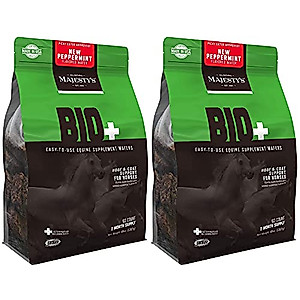 Majesty's BIO+ Biotin Horse / Equine Hoof & Coat Peppermint Flavored Wafers (60 Count)